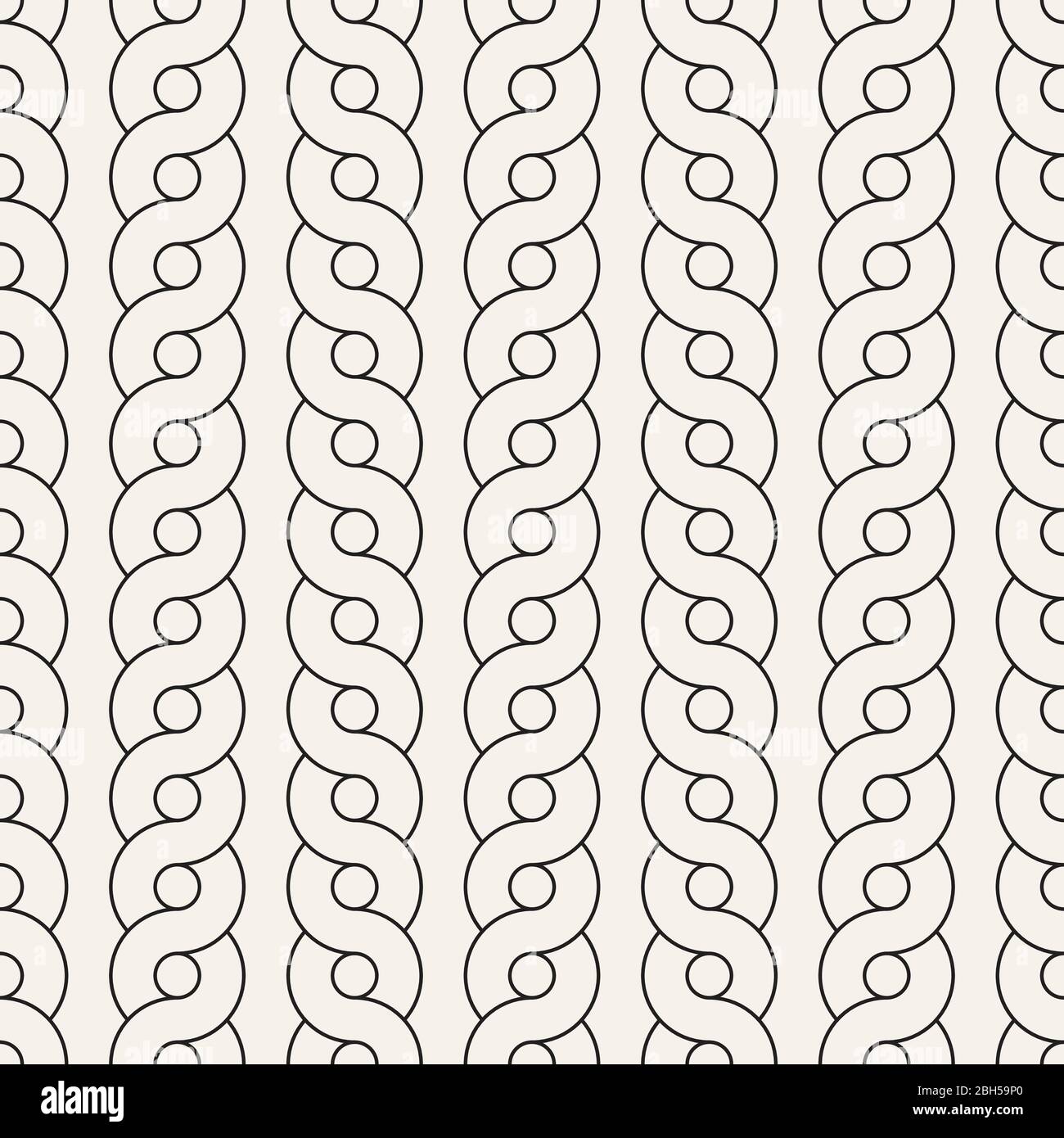Vector seamless pattern. Monochrome thin wavy stripes background. Decorative geometric ...
