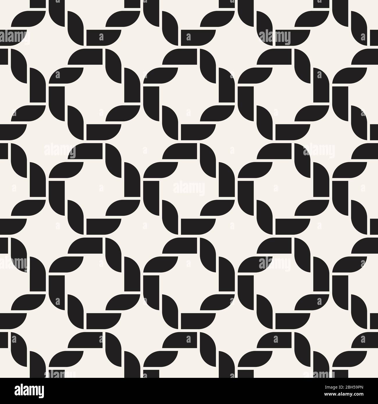 Vector woven seamless pattern. Stylish interweaving texture. Decorative geometric interlaced ...