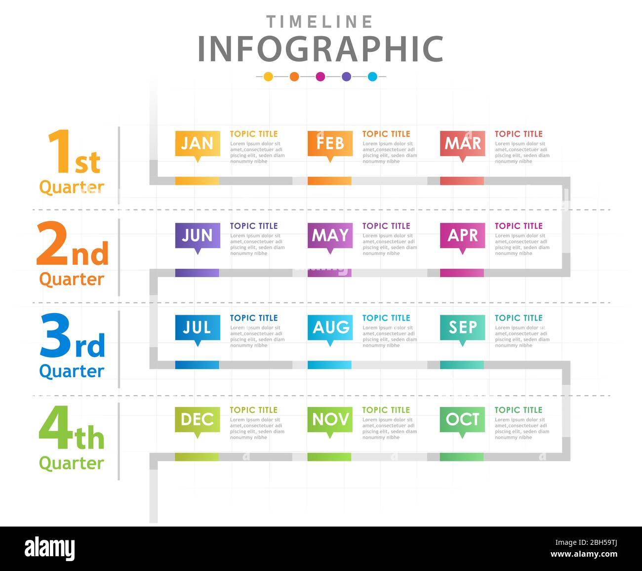 Infographic template for business. Modern Timeline diagram calendar ...