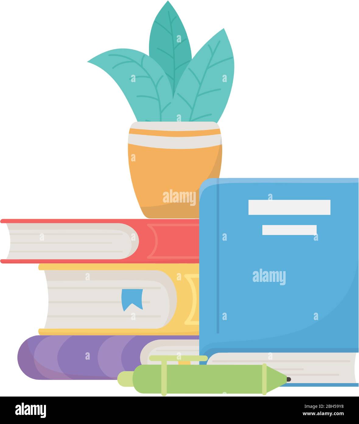 School books and plant design, Eduaction class lesson knowledge ...
