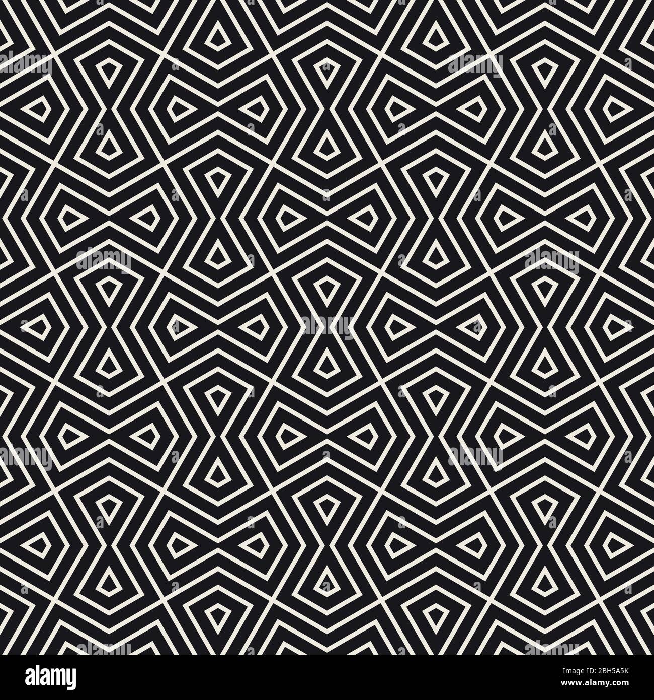 Vector seamless geometric pattern. Contemporary stylish tiles. Intersecting zigzag lines Stock ...