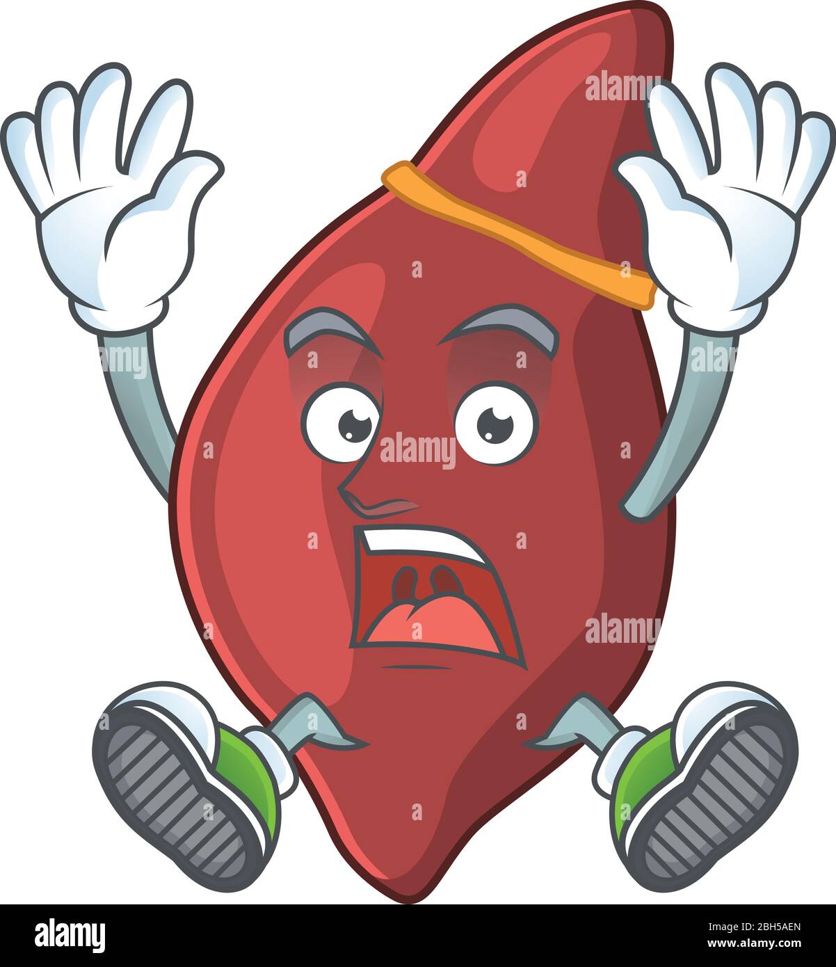 Liver cartoon character design showing shocking gesture Stock Vector ...