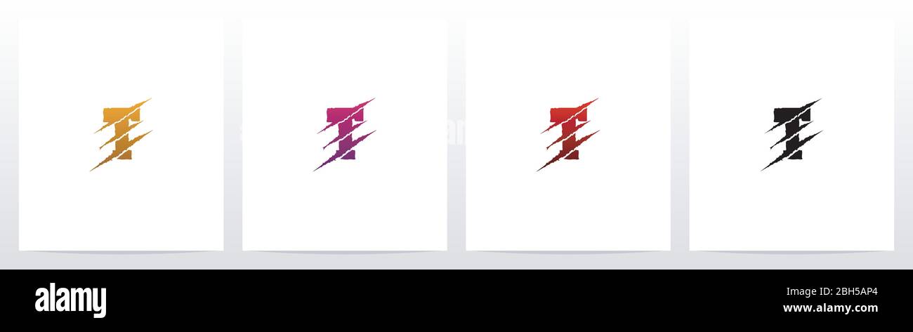 Claw Marks On Letter Logo Design T Stock Vector Image & Art - Alamy