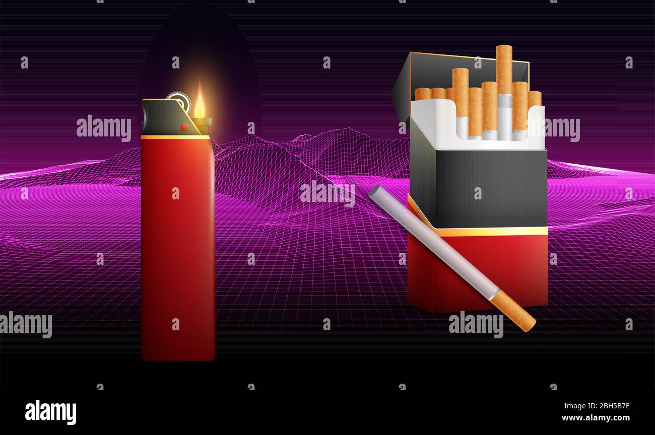 Cigarettes white filter on Stock Vector Images - Alamy