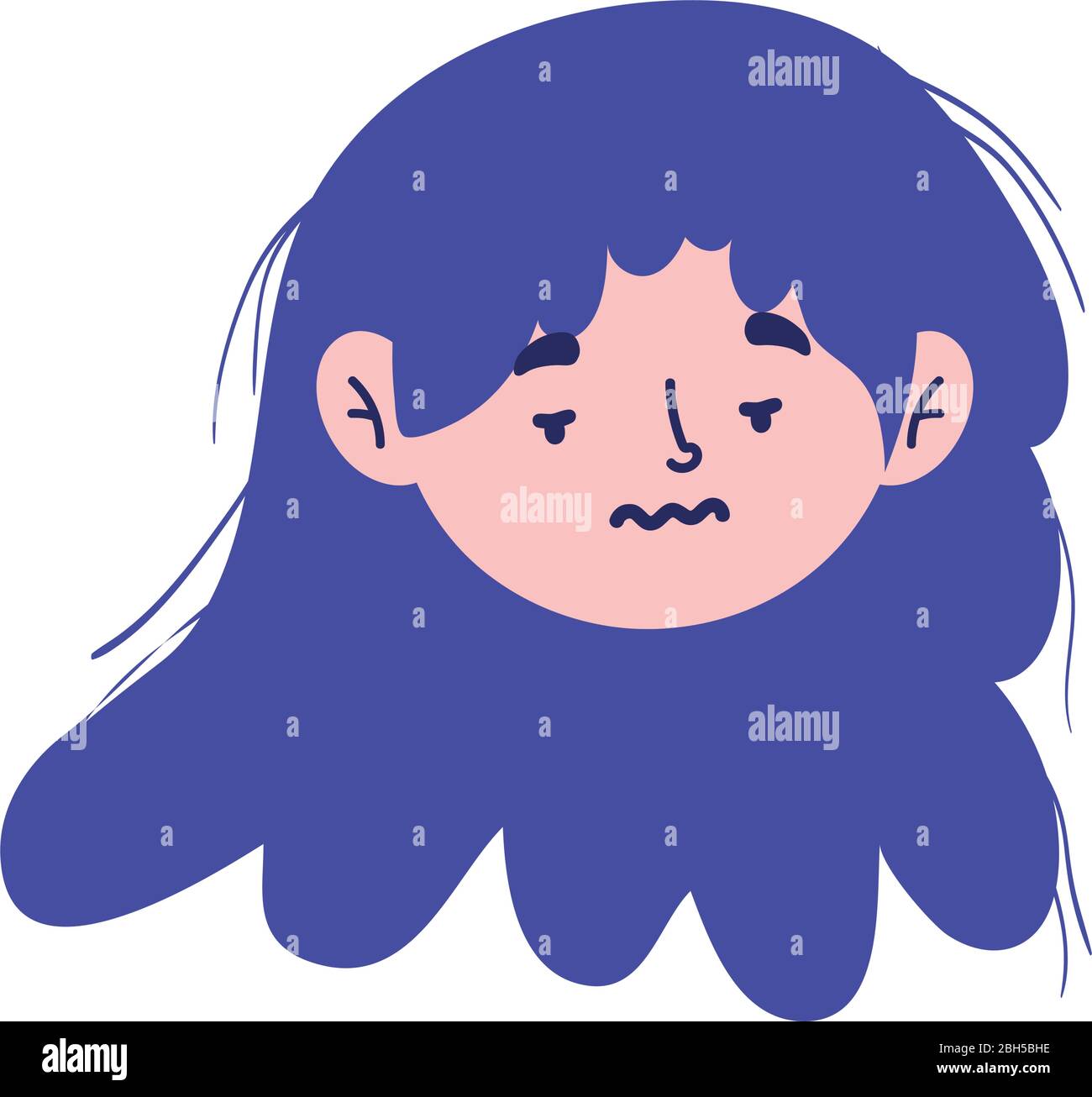 Sick woman with fatigue cold fever design of Covid 19 epidemic disease ...