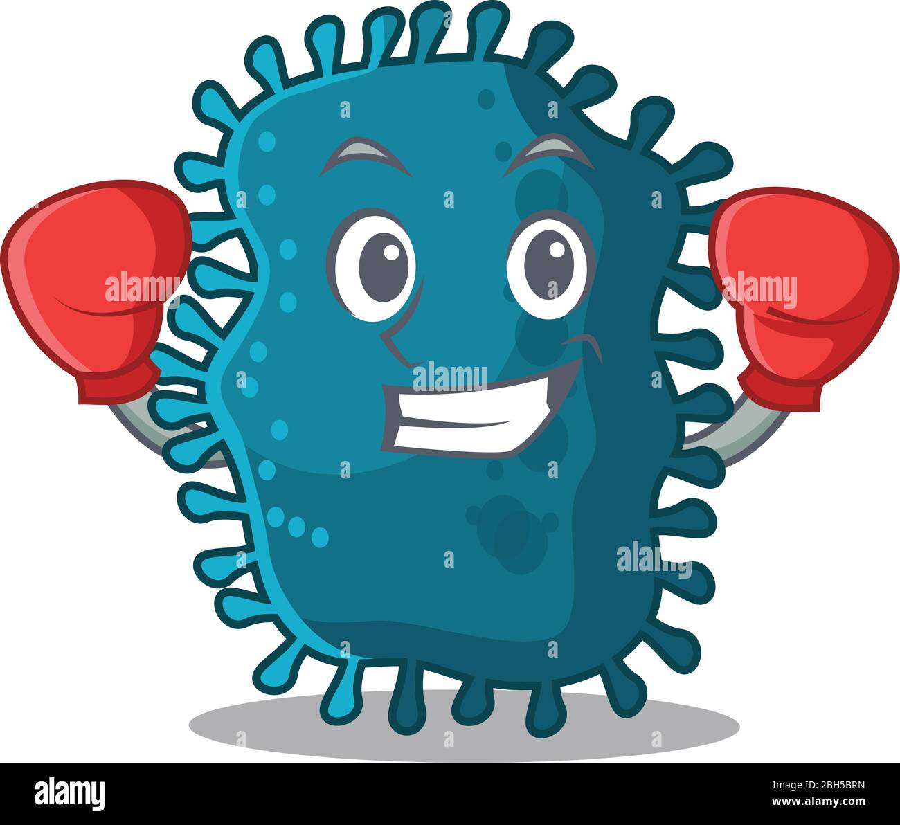 A Sporty Boxing Athlete Mascot Design Of Clostridium With Red Boxing