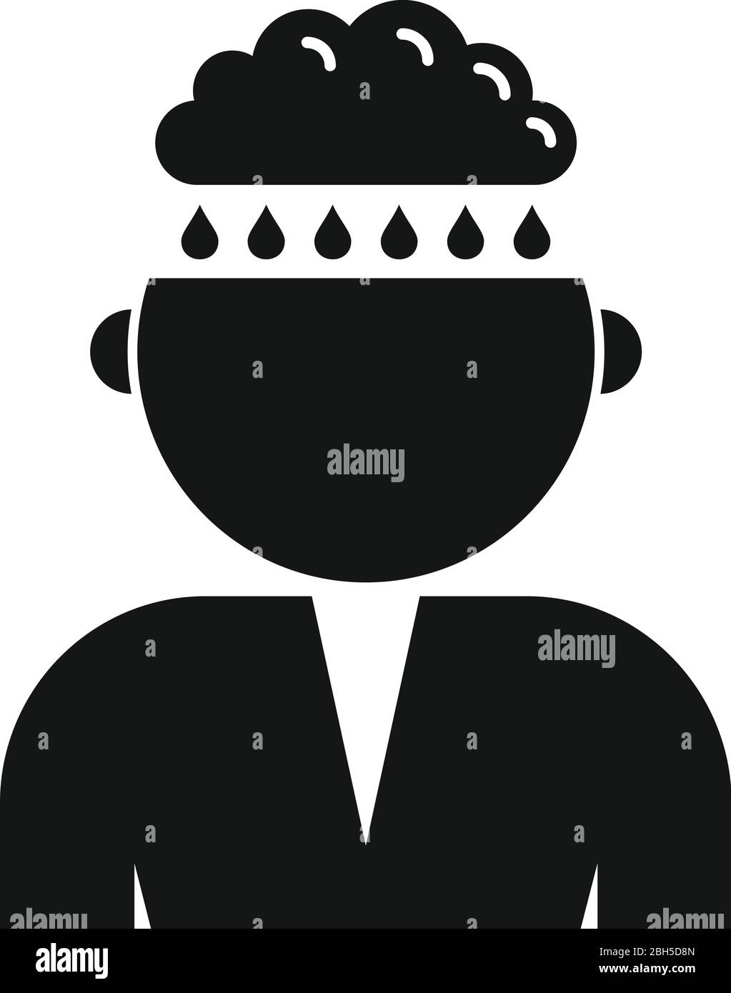 Bipolar disorder depression icon. Simple illustration of bipolar ...