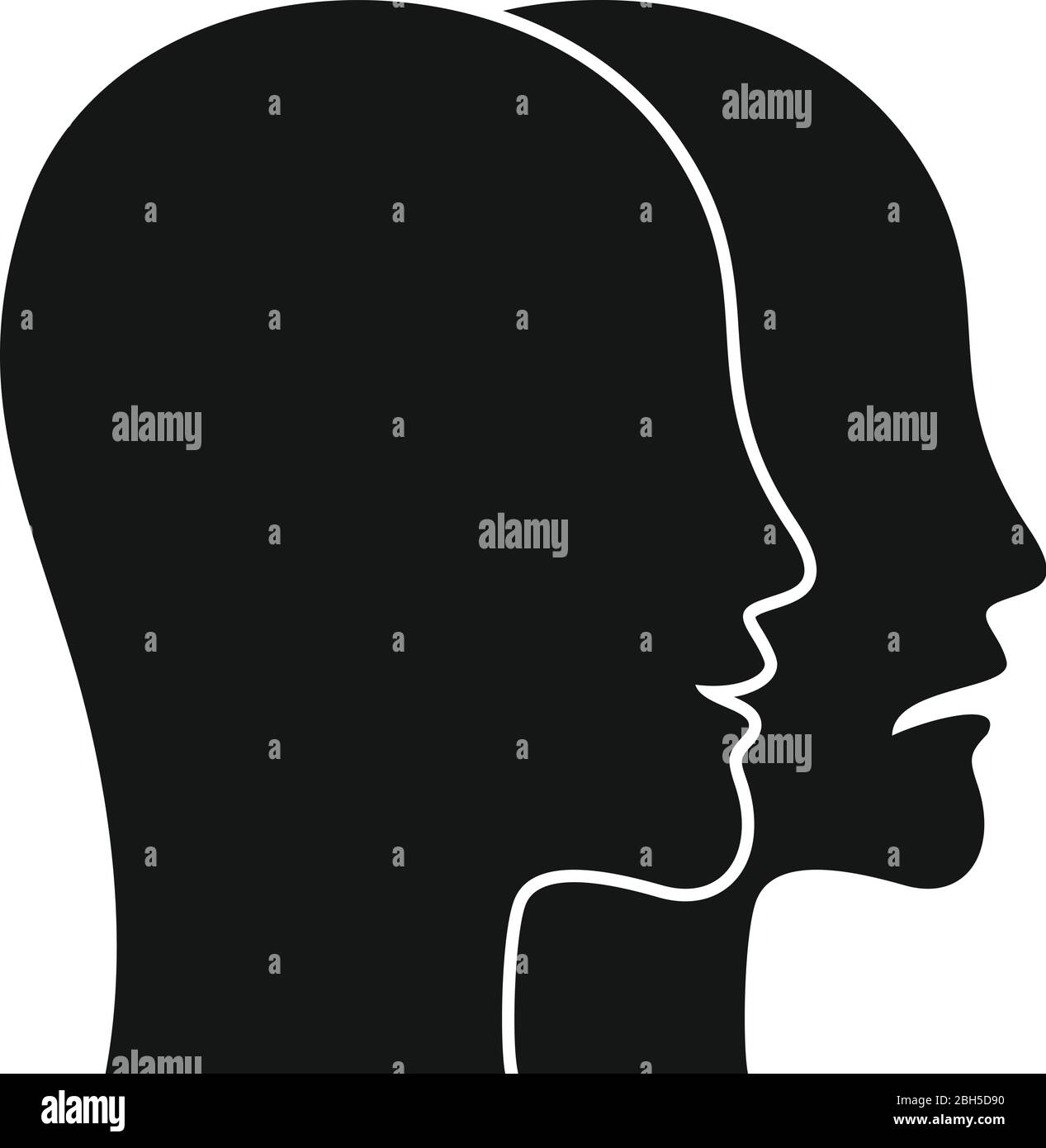 Bipolar disorder problem icon. Simple illustration of bipolar disorder ...