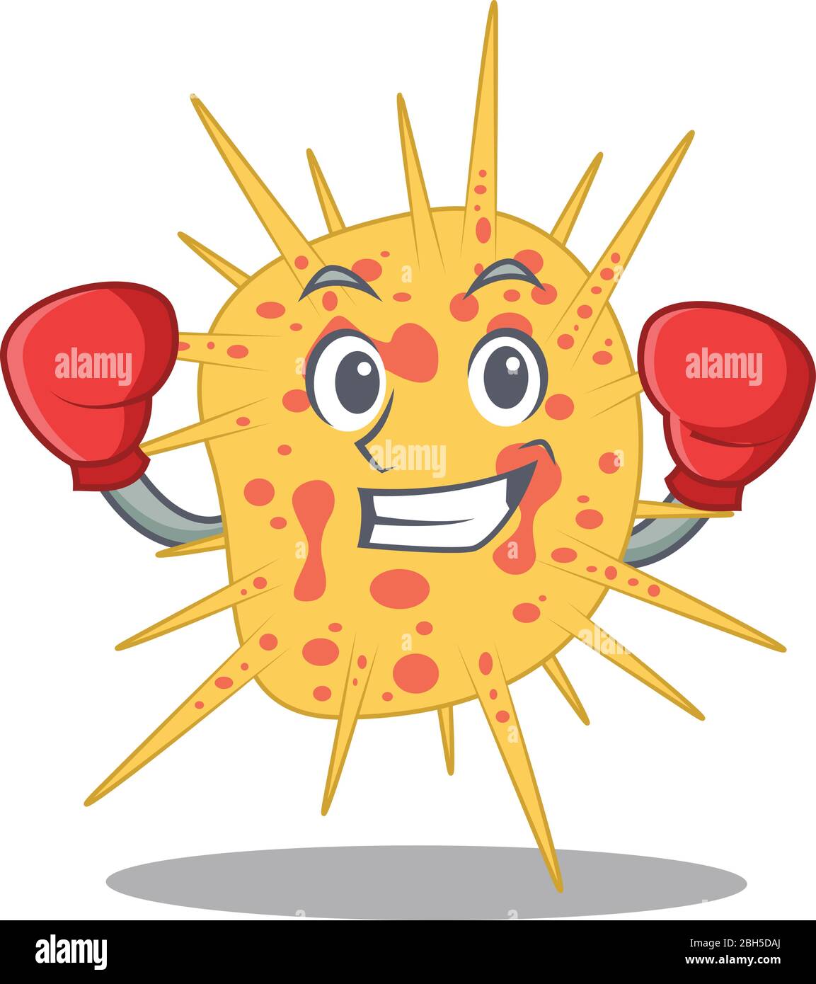A Sporty Boxing Athlete Mascot Design Of Mycobacterium Kansasii With