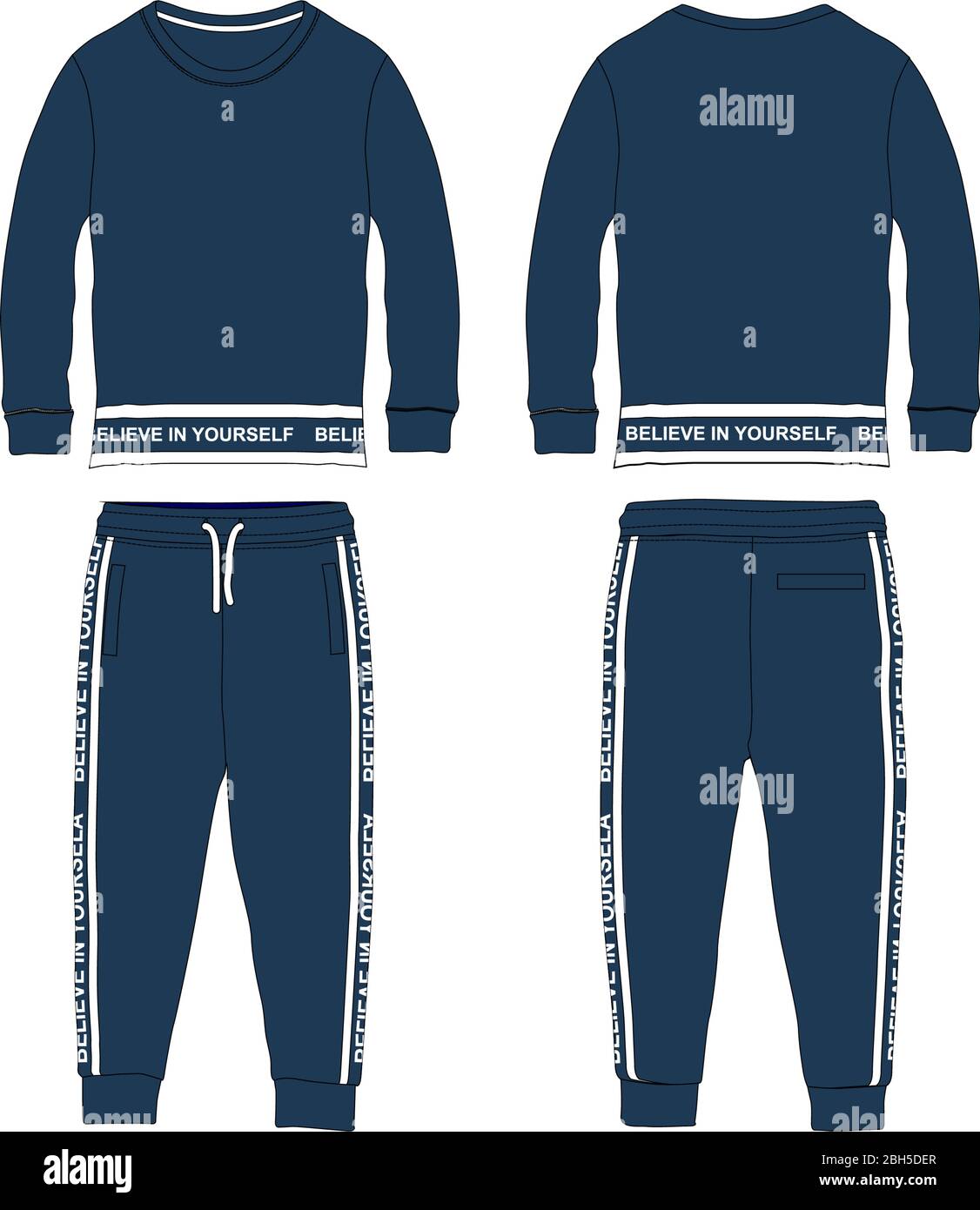 Joggers technical drawing Stock Vector Images - Alamy