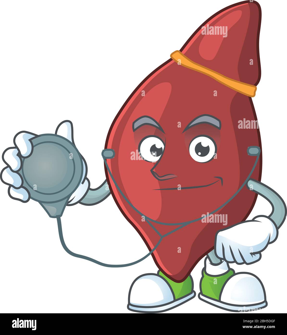 A dedicated Doctor liver Cartoon character with stethoscope Stock ...