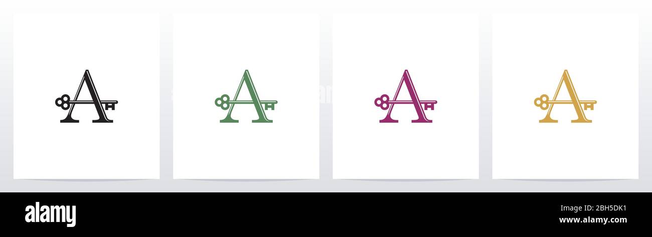 Door Key On Letter Logo Design A Stock Vector Image & Art - Alamy