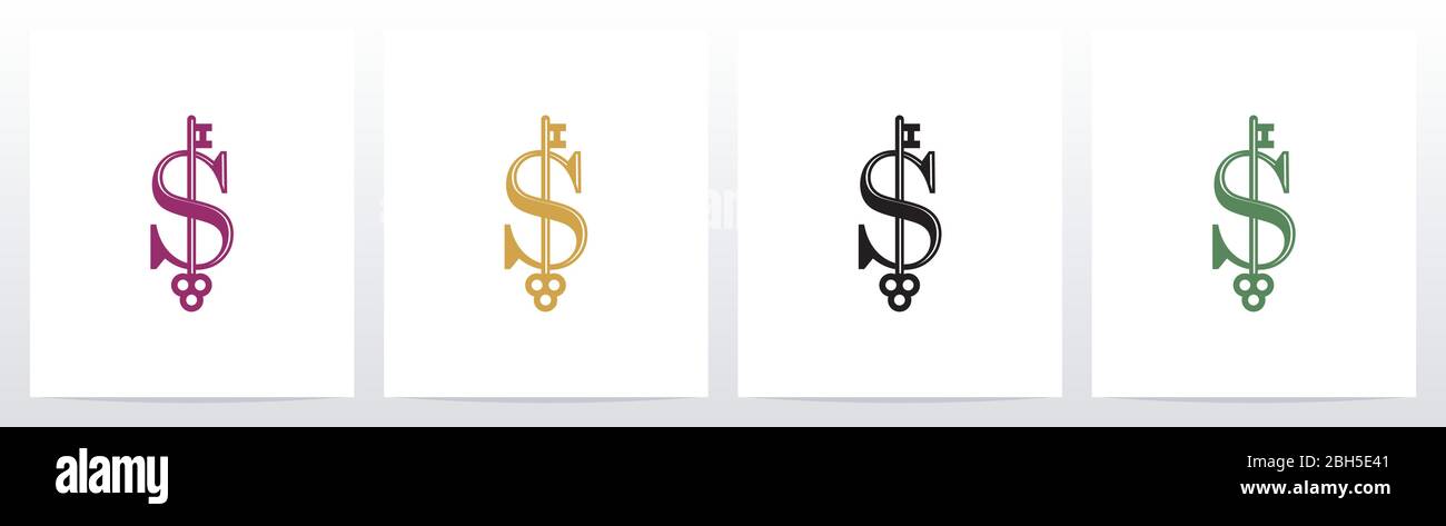 Door Key On Letter Logo Design S Stock Vector Image & Art - Alamy