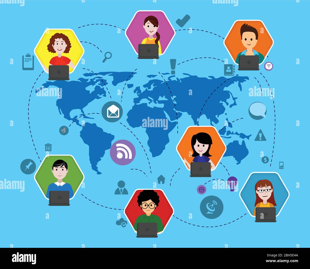 People Communicating With Technology