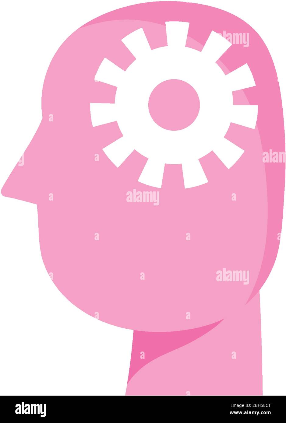 Human head with gear design, Mental health mind science intelligence ...