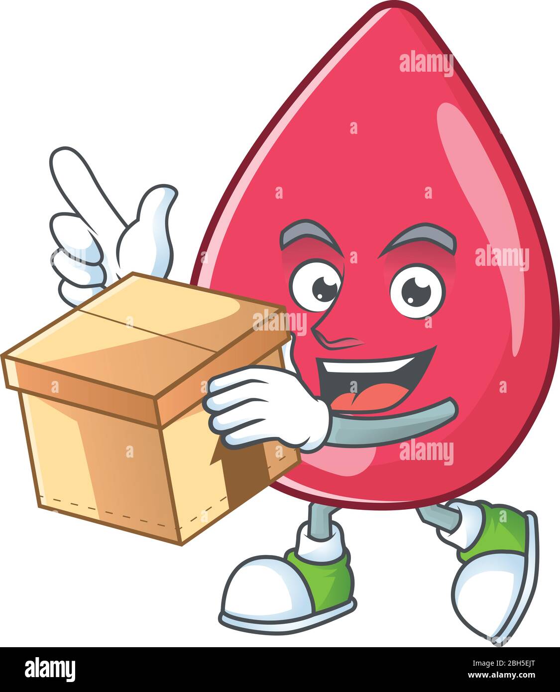 Red blood cartoon design style having gift box Stock Vector Image & Art ...