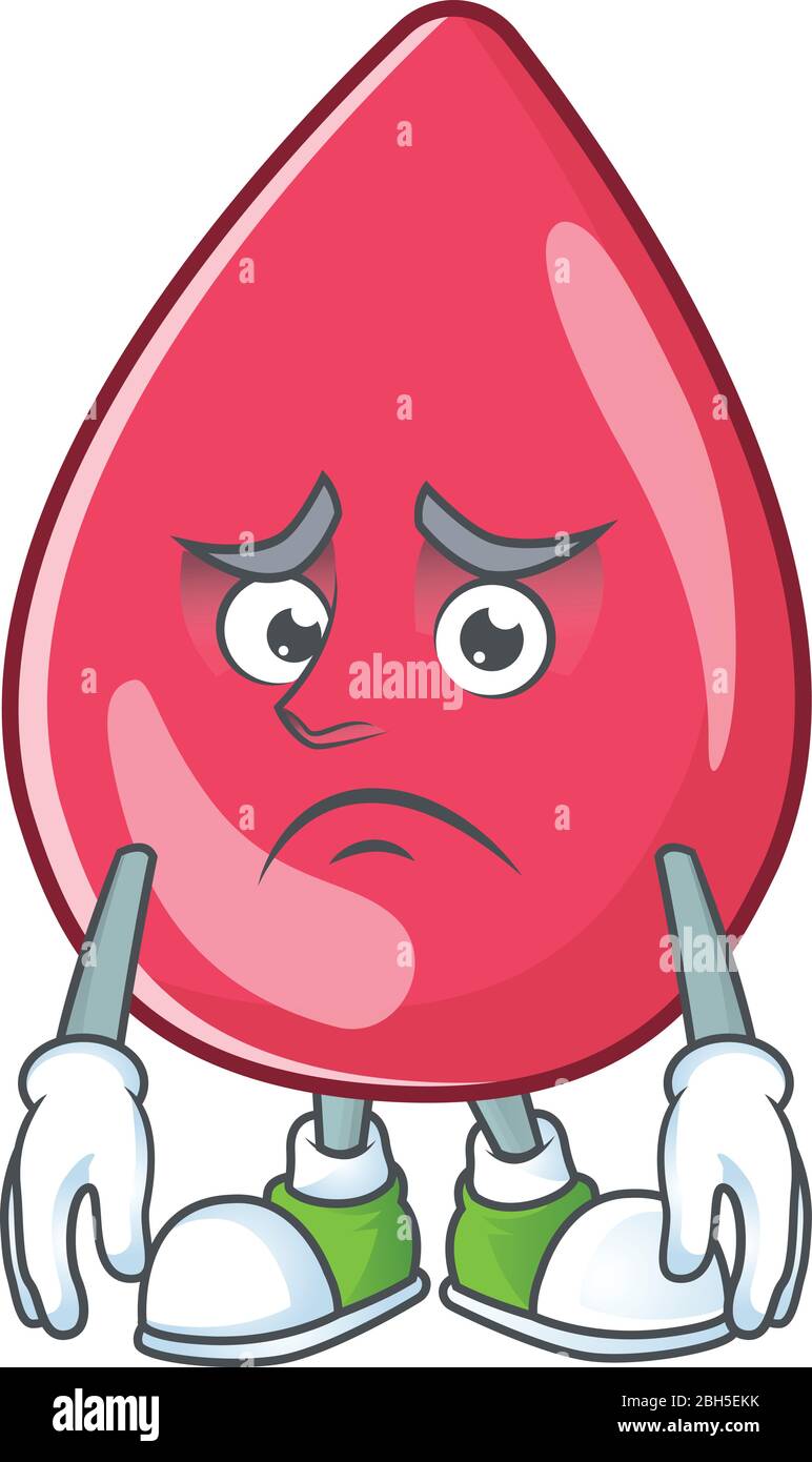 Sad Red Blood Cell Cartoon
