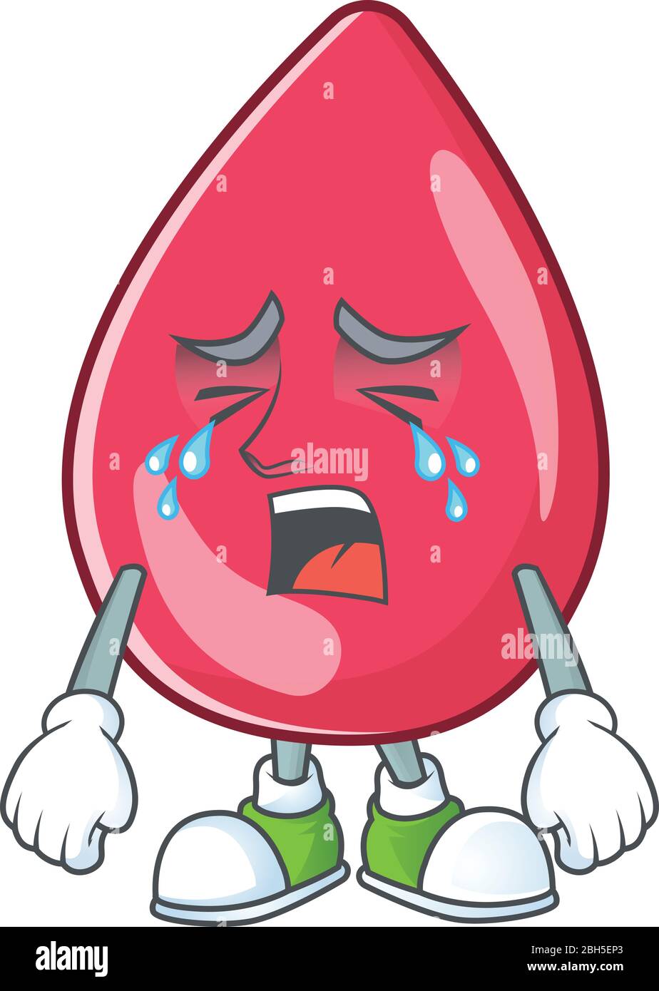 A weeping red blood cartoon character concept Stock Vector Image & Art ...