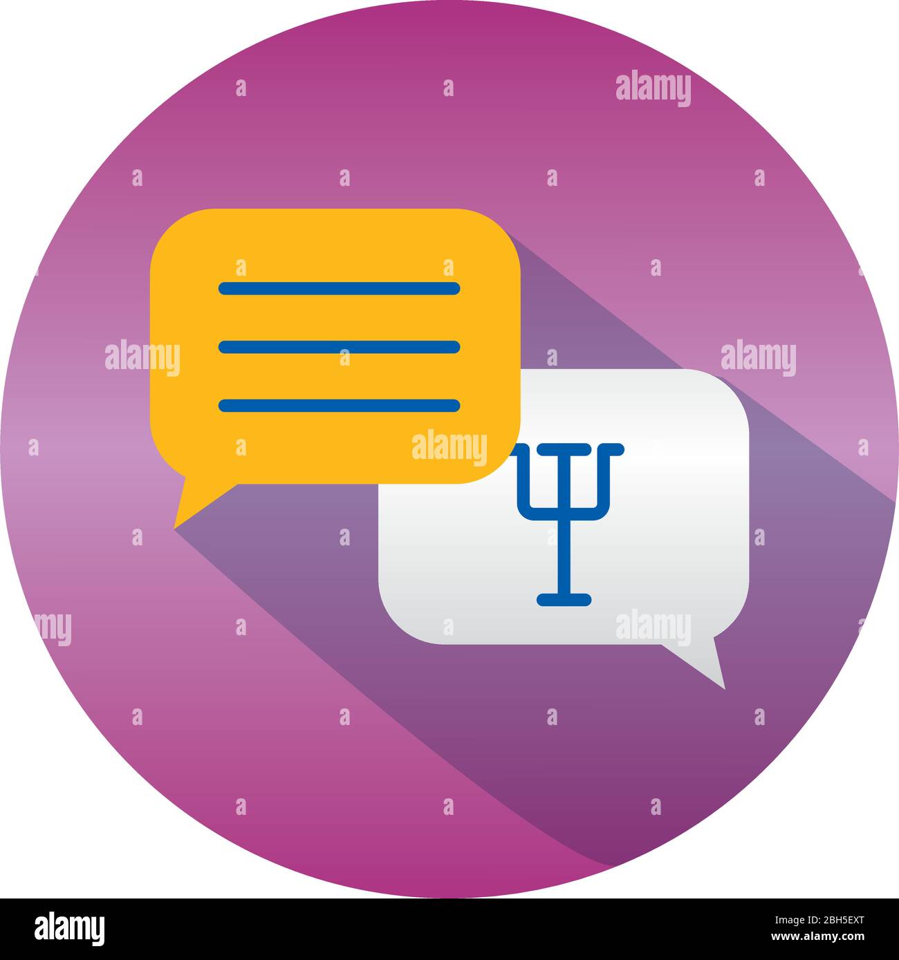 mental health concept, speech bubbles with psychology symbol icon over ...
