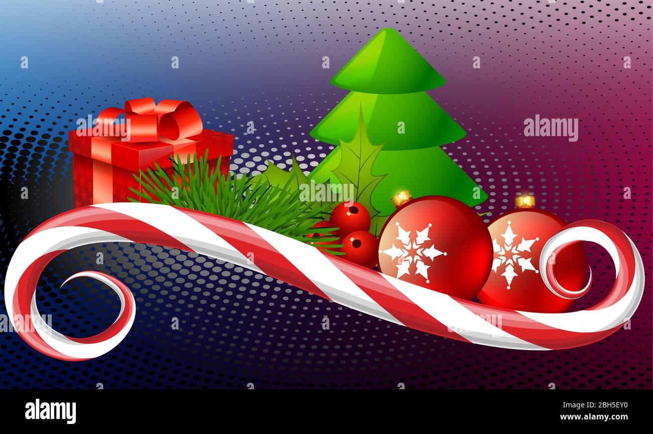 Red christmas ball on dark Stock Vector Images - Alamy