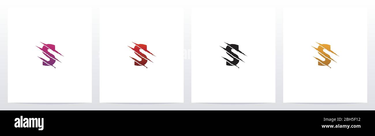 Claw Marks On Letter Logo Design S Stock Vector Image & Art - Alamy