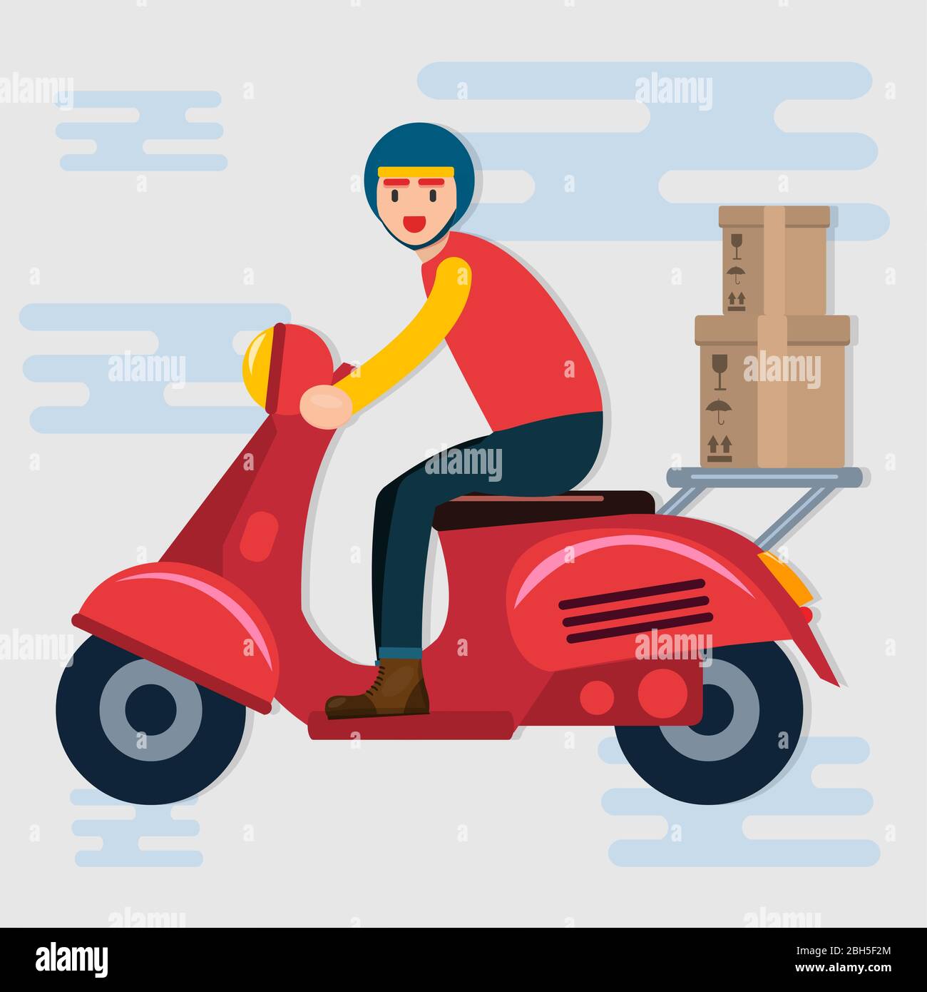 Delivery bike rider Stock Vector Images - Alamy