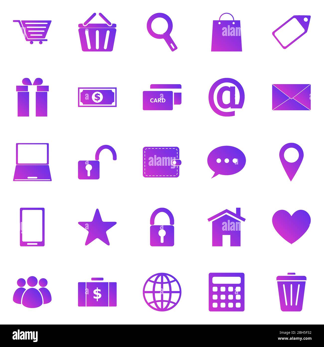 Ecommerce gradient icons on white background, stock vector Stock Vector Image & Art - Alamy