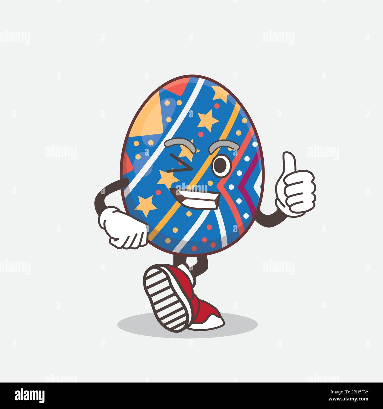 Illustration of Easter Egg Mascot Vector Character with Pose Stock ...