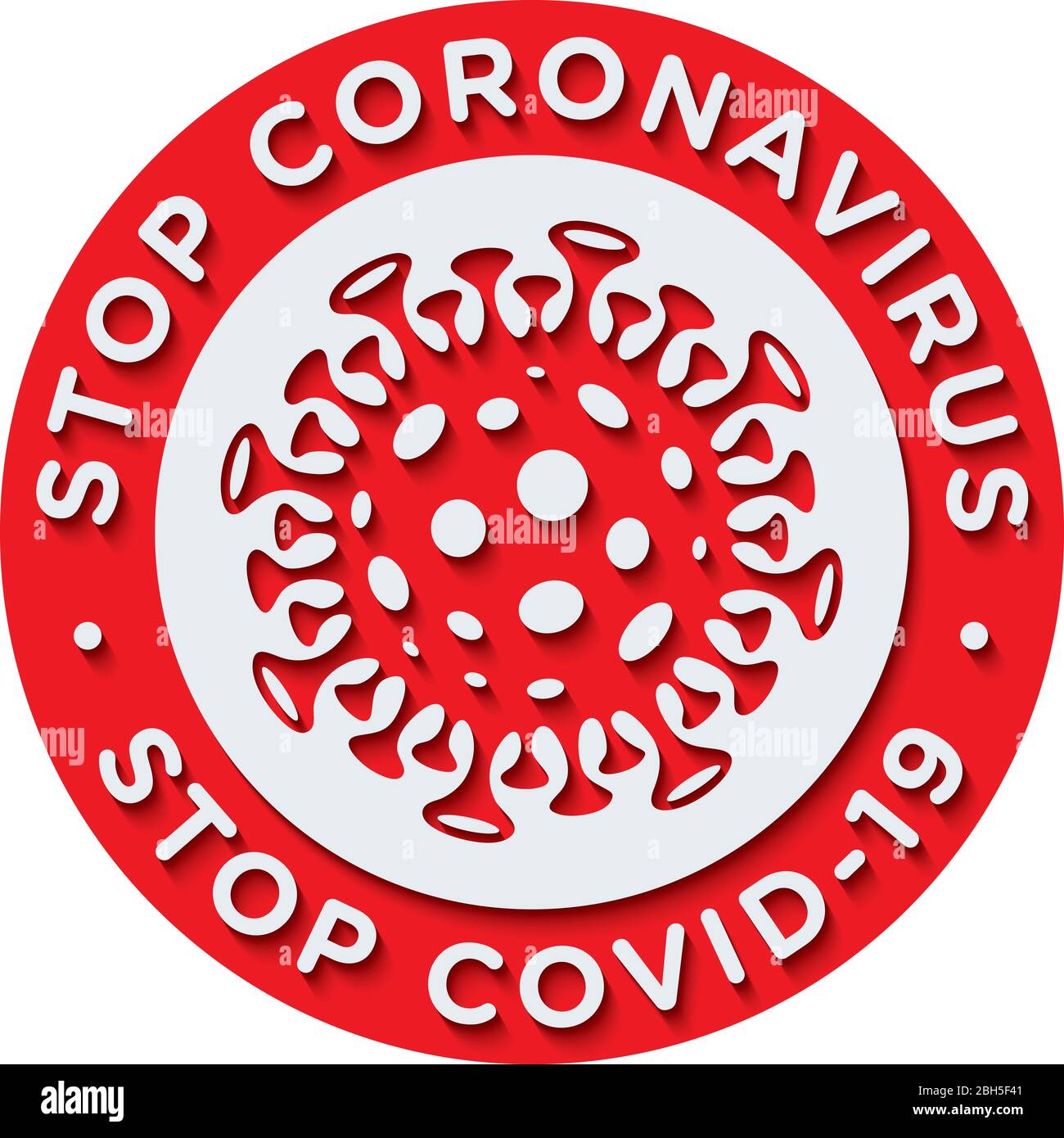 Stop Coronavirus Stop Covid19 Signage or Sticker for help reduce the ...