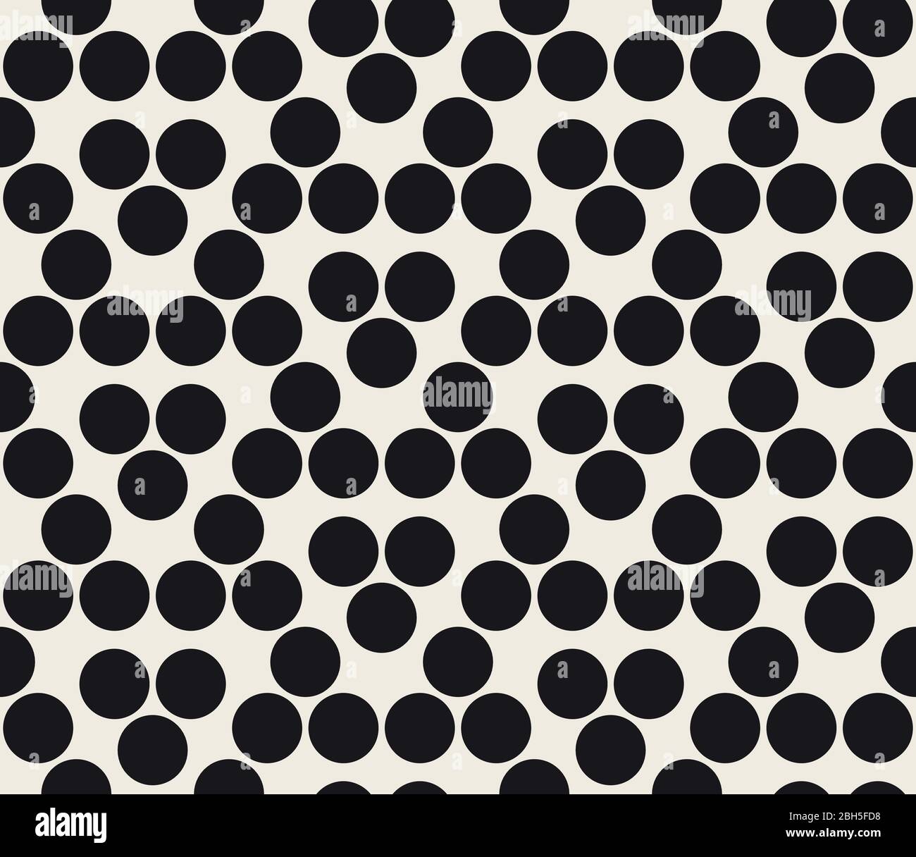 Vector seamless geometric bold circles pattern. Simple abstract round ...