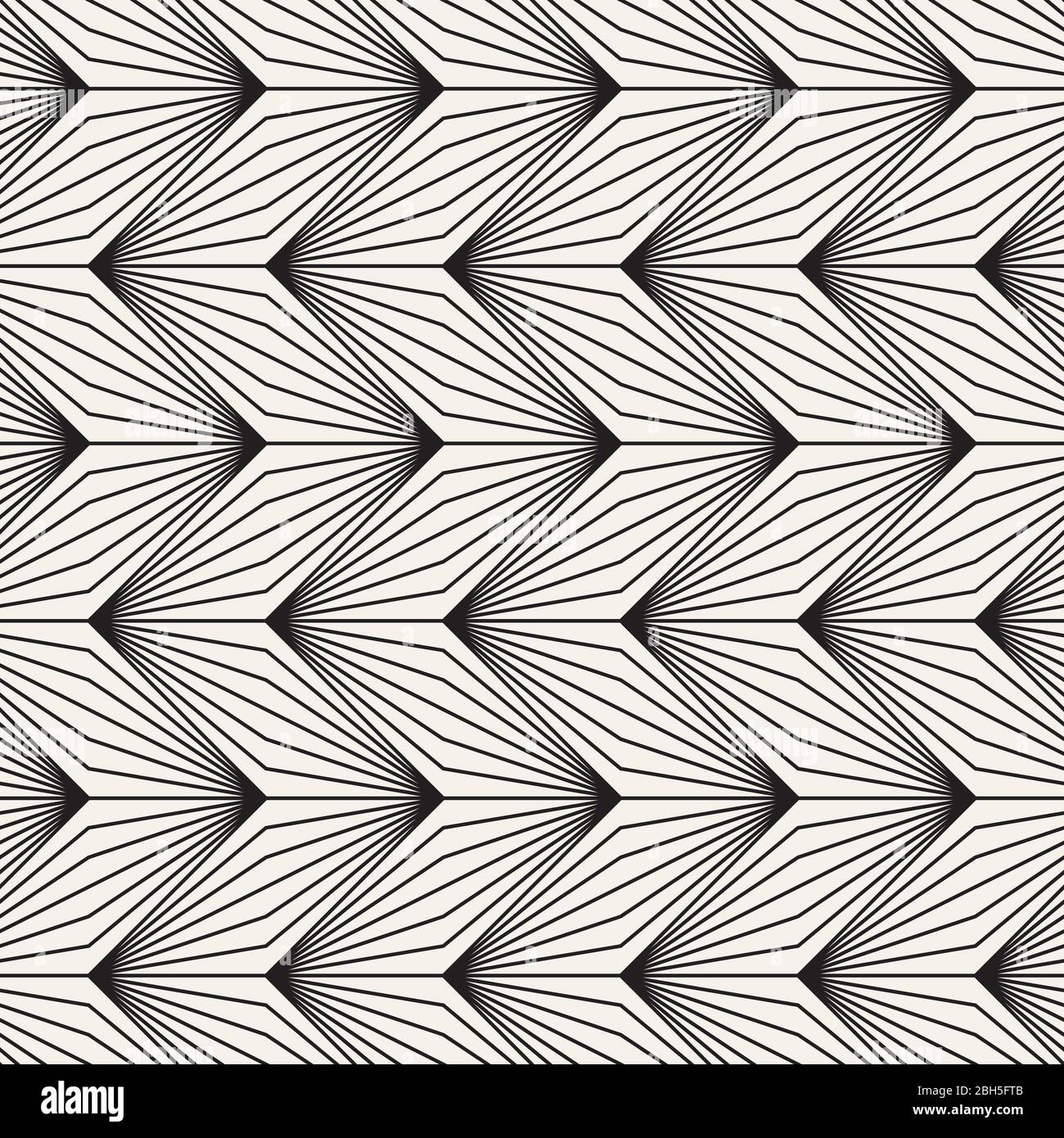 Vector seamless pattern. Geometric striped ornament. Optical illusion ...