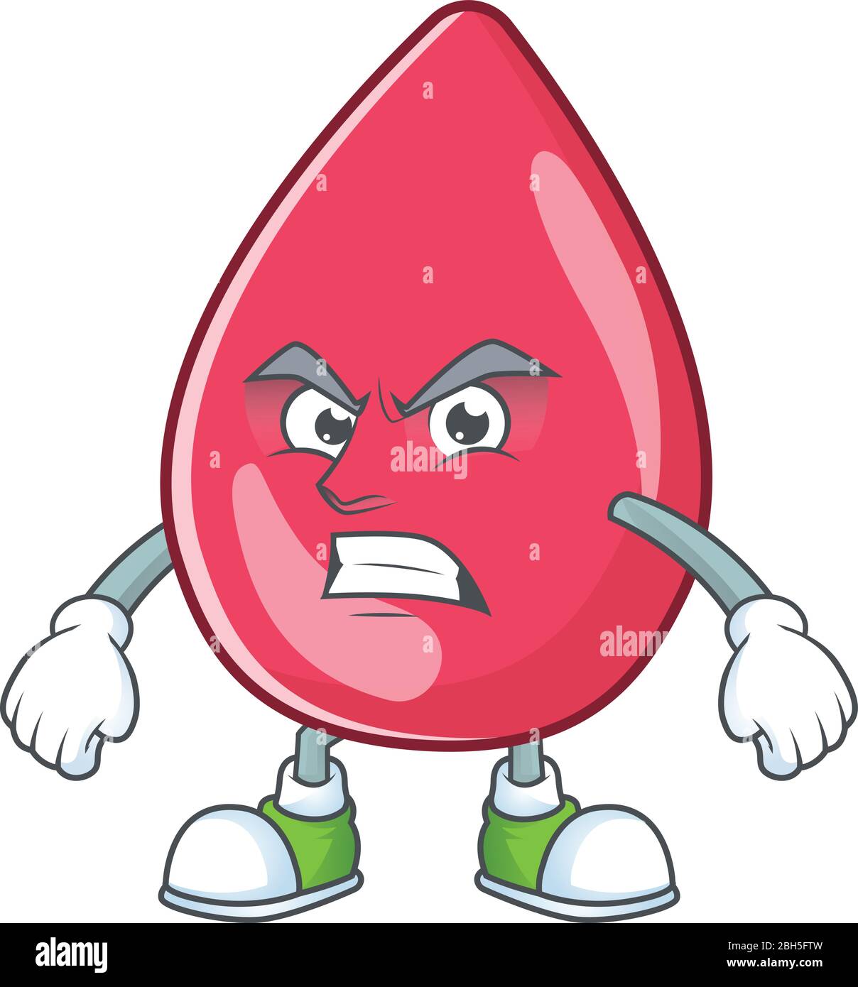 Mascot design style of red blood with angry face Stock Vector Image ...