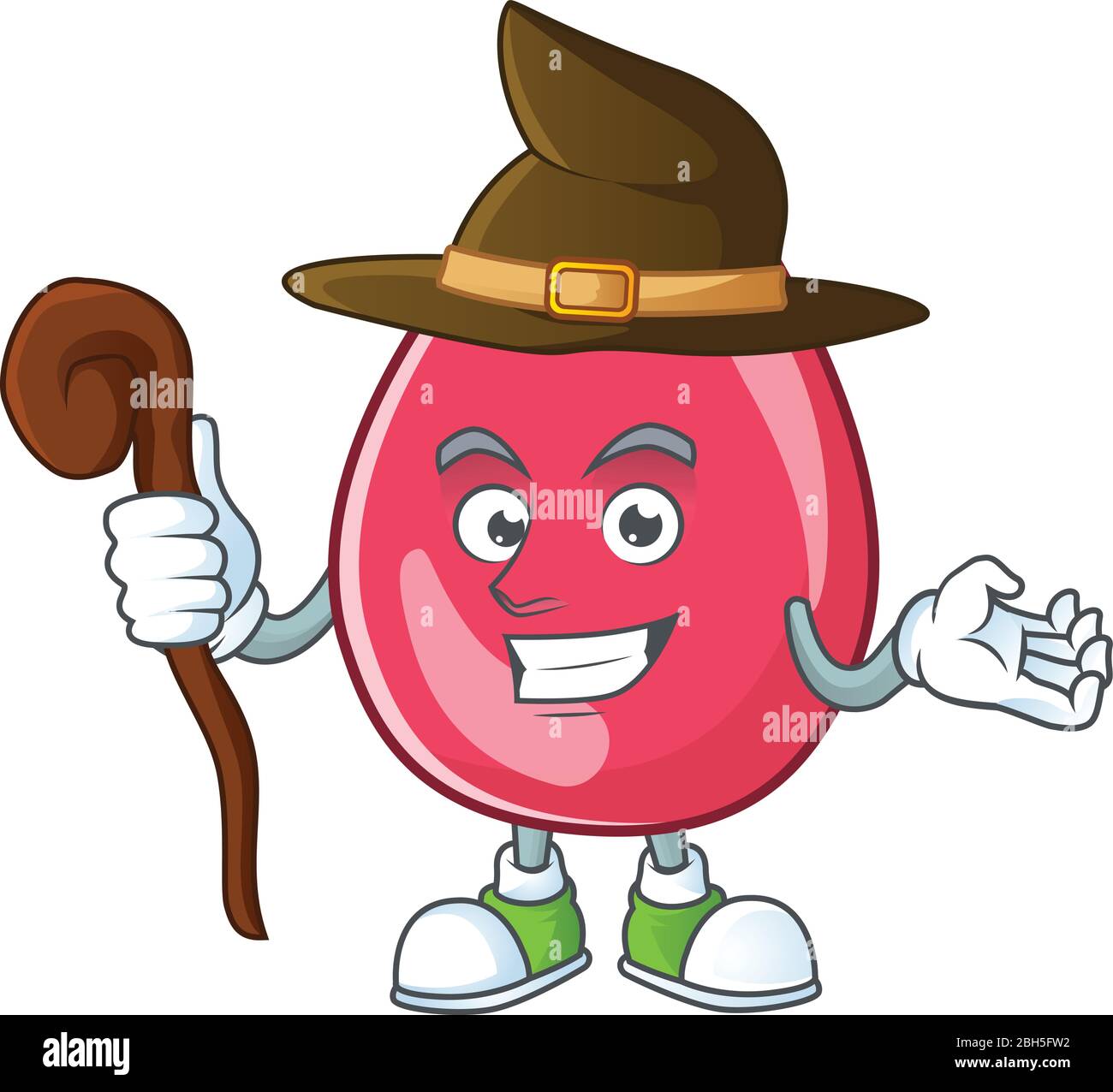 Cute and sneaky Witch red blood cartoon design style Stock Vector Image ...