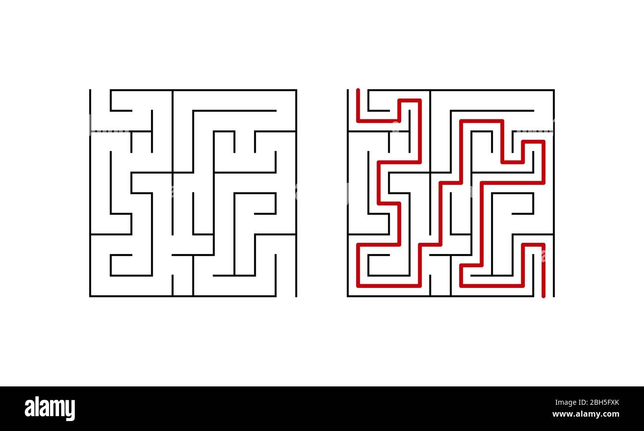 Easy maze game for children Stock Vector Images - Alamy