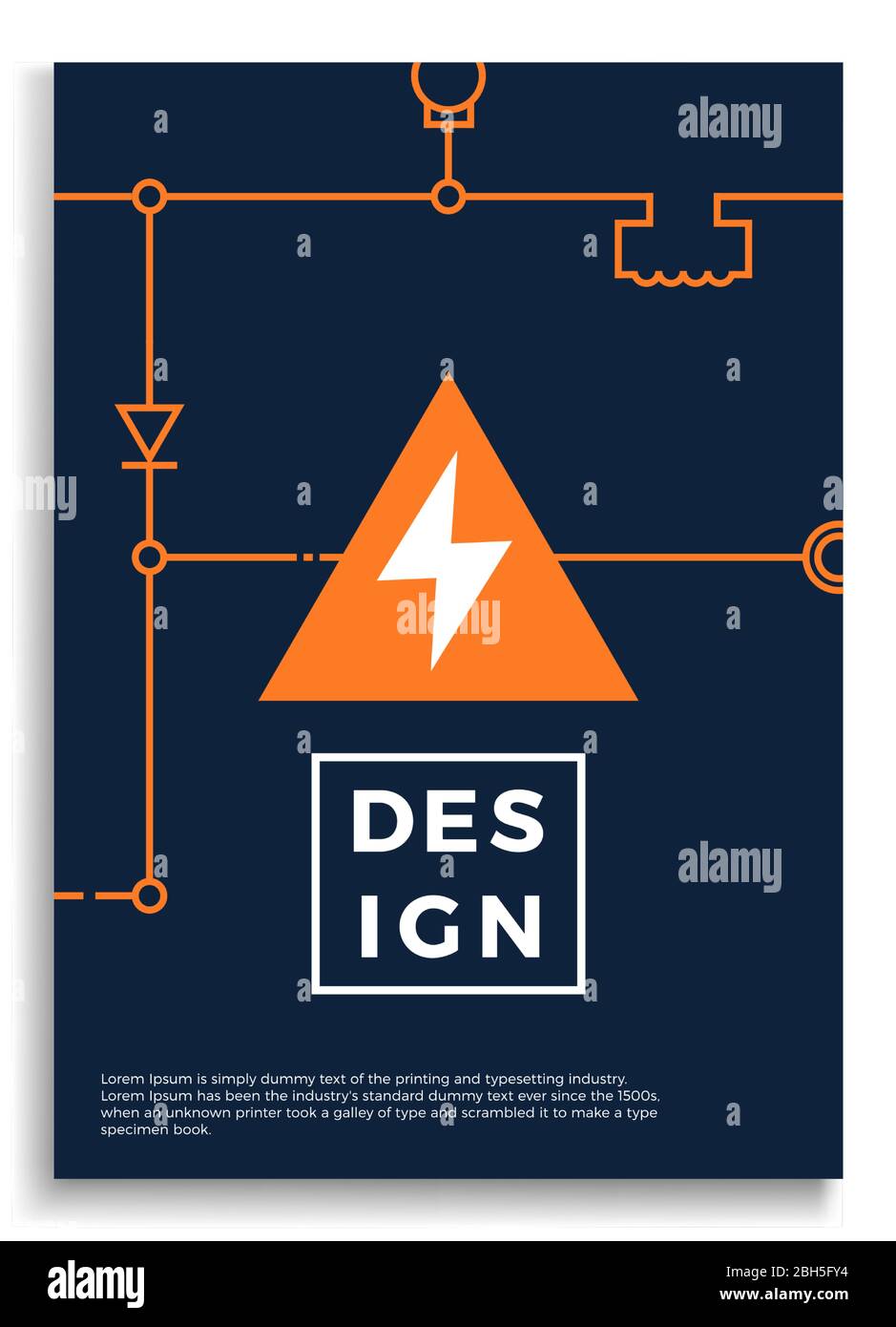 Electricity cover. Abstract technology circuit board, voltage scheme ...