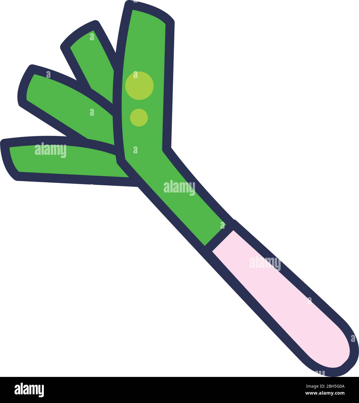 vegetables and fruits concept, spring onion icon over white background ...