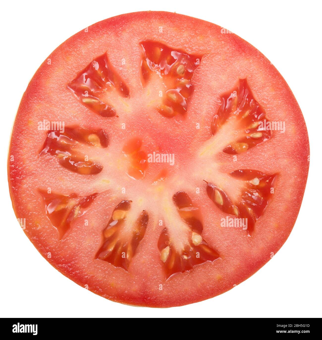 Tomato slice isolated on white background Stock Photo - Alamy