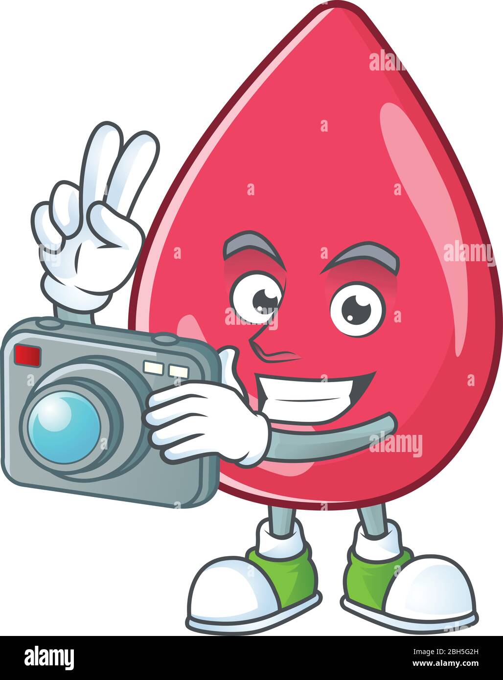 Red blood photographer mascot design concept using an expensive camera ...