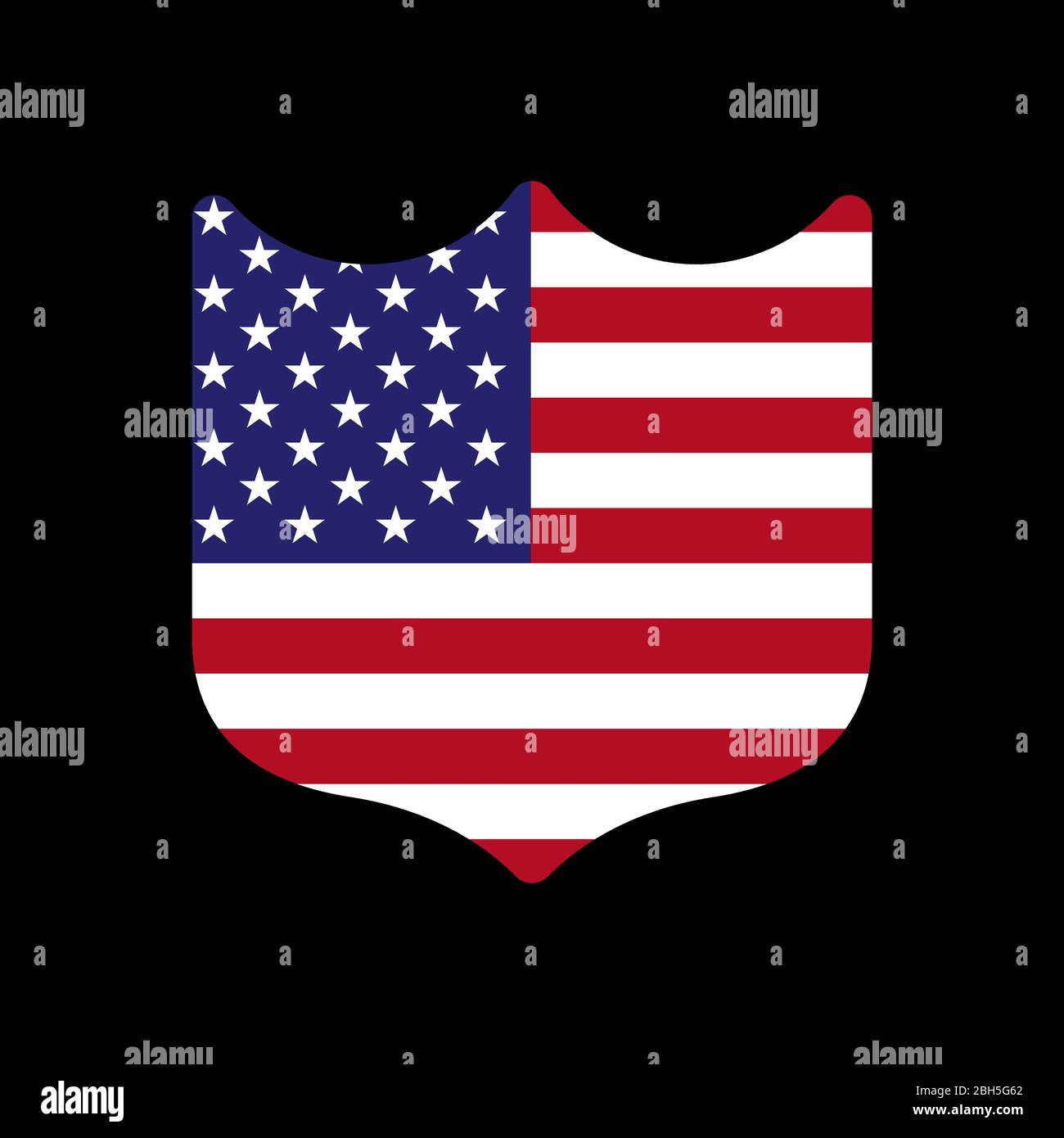 United State Flag Shield Vector Graphic Template. Stock illustration ...