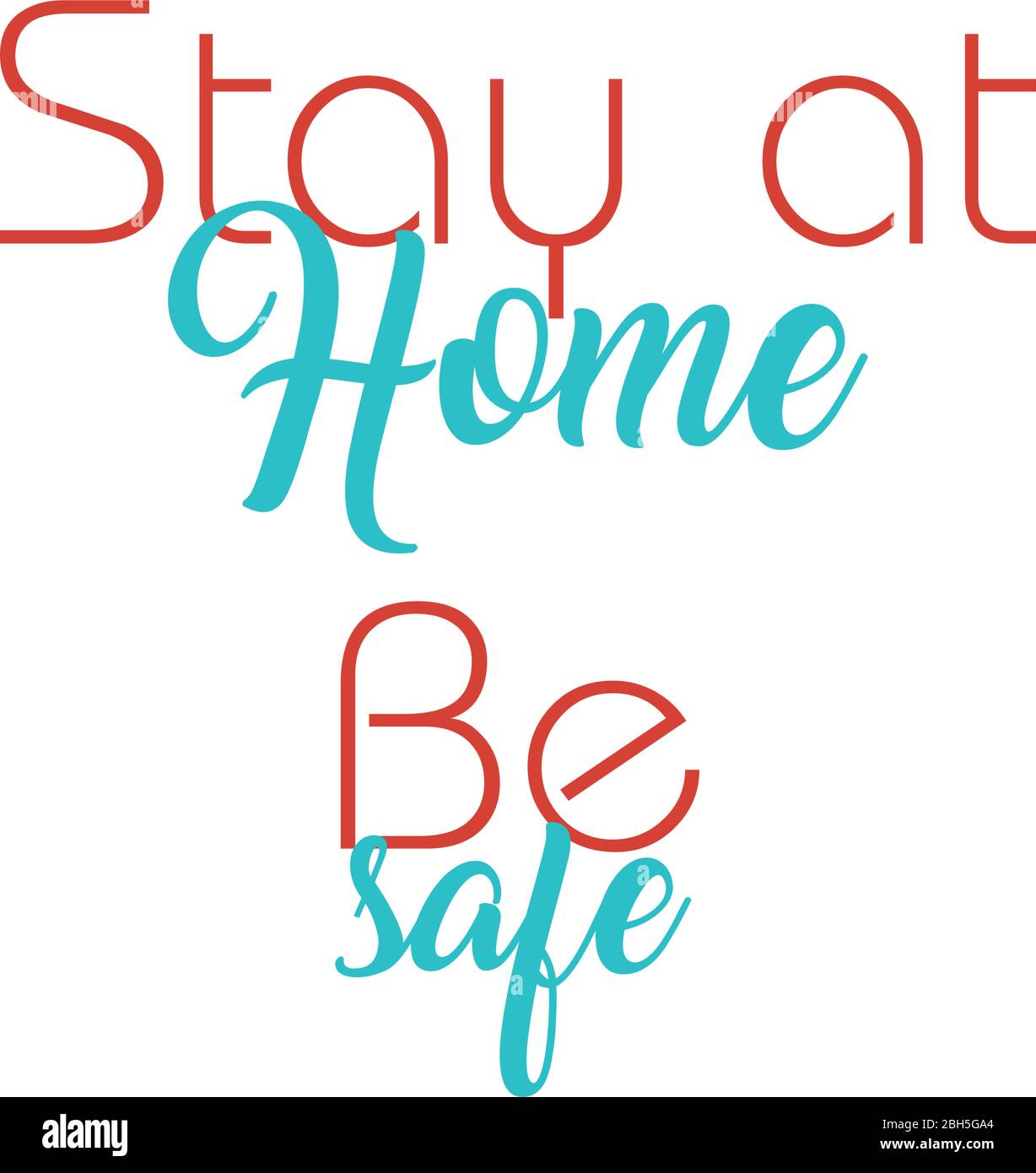 Stay home concept, Lettering typography, Hand letter colorful design ...