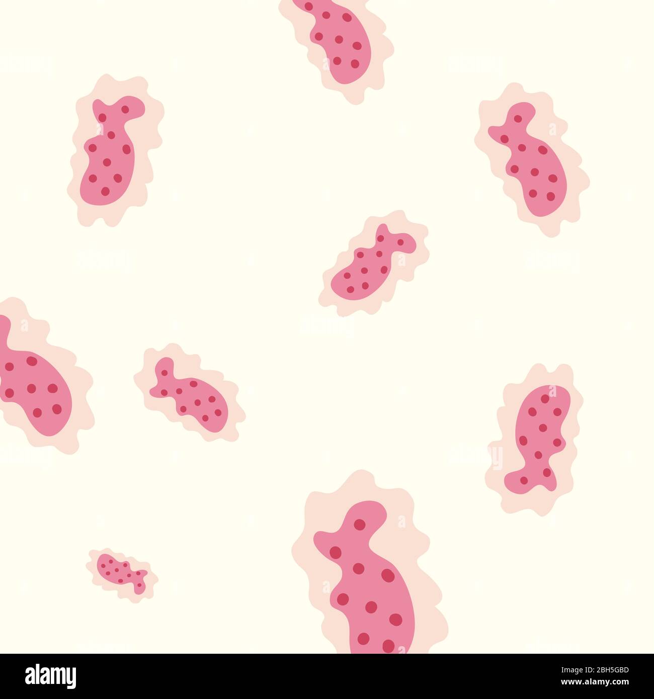 Pink virus background design, Bacterium organism molecule microbe cell ...