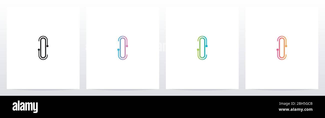 Dots With Lines On The Outside Of Letter Logo I Stock Vector Image ...