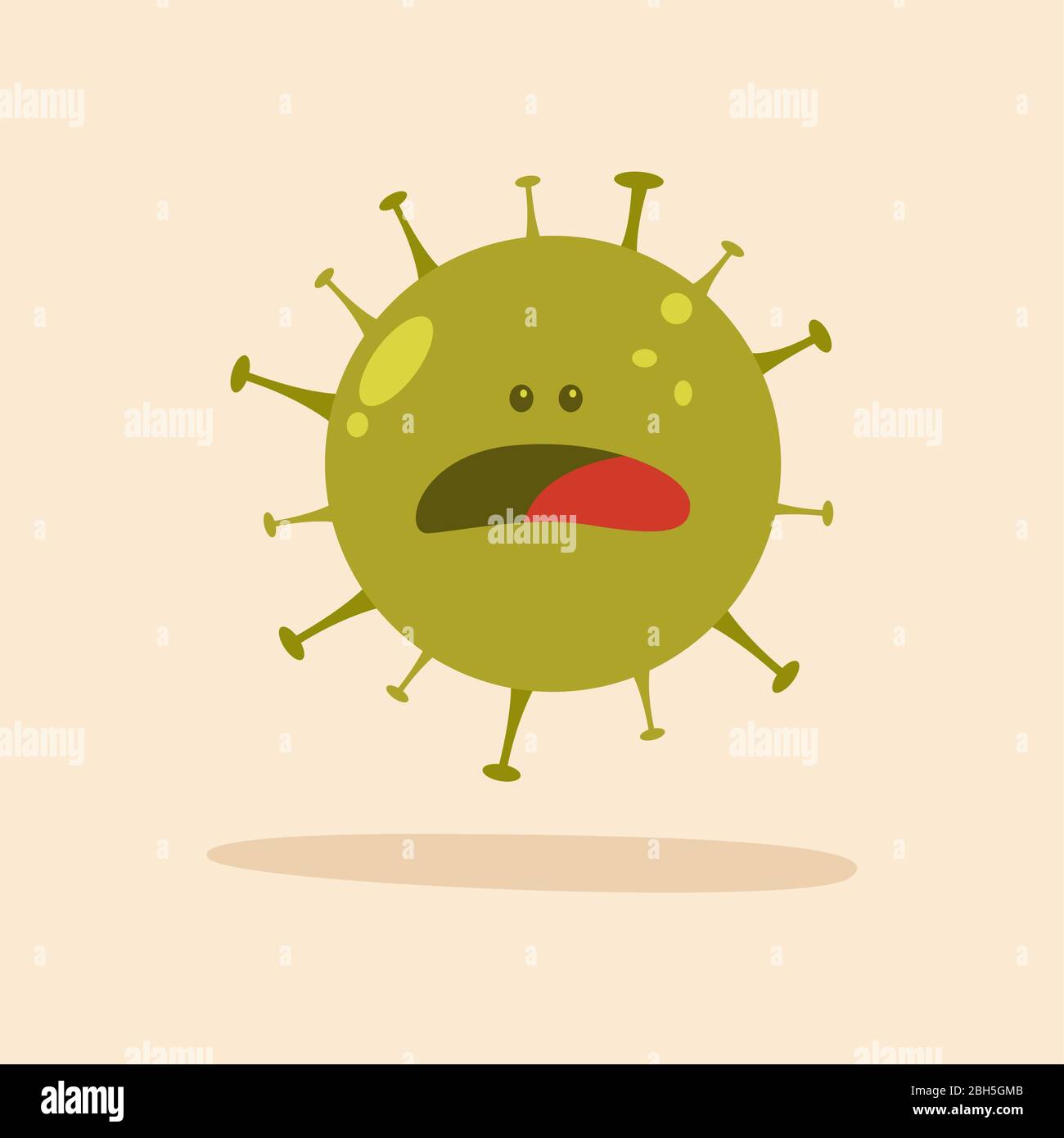 Fearful virus cartoon Stock Vector Image & Art - Alamy