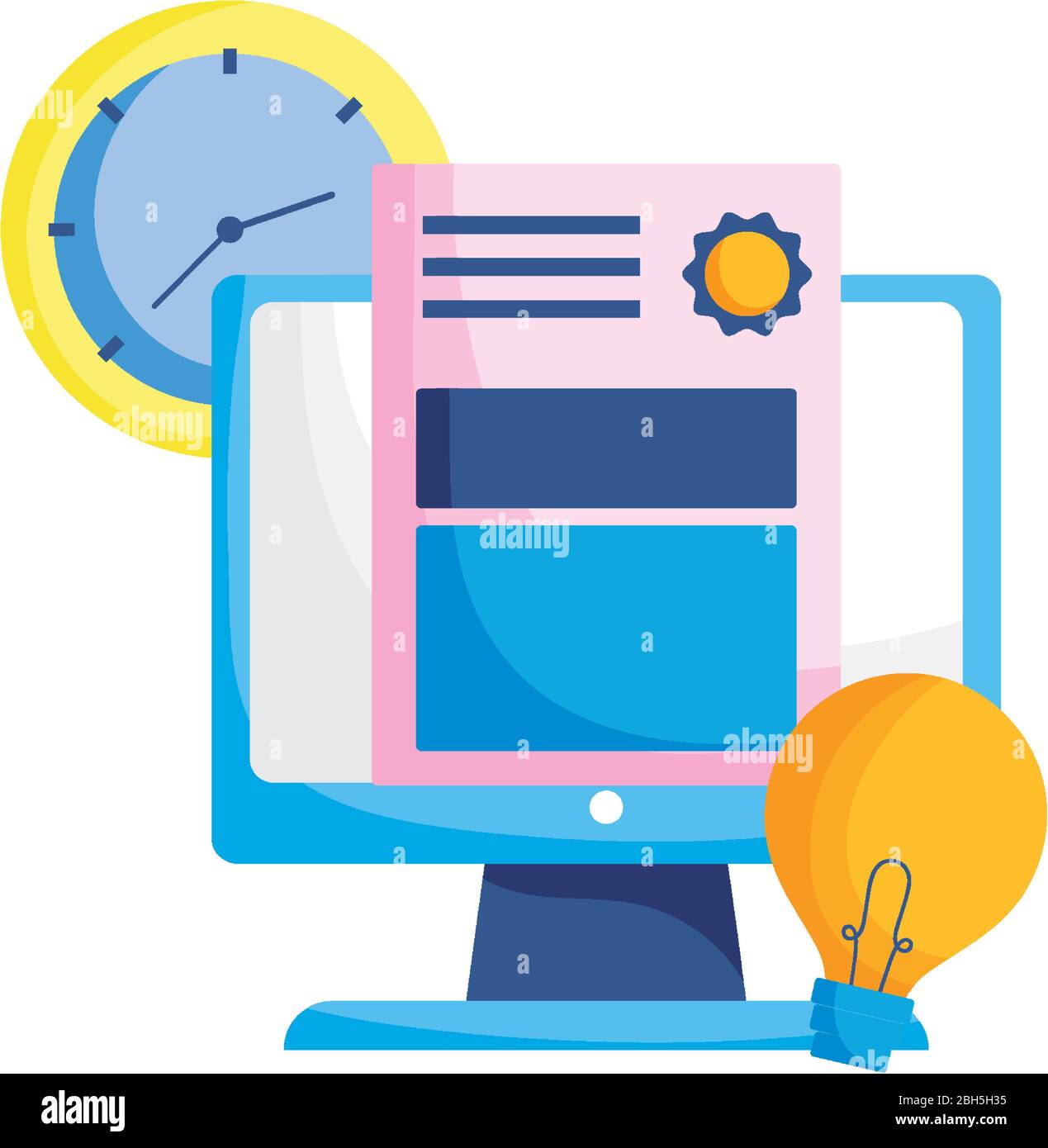 Computer light bulb clock and diplom design, Eduaction school ...