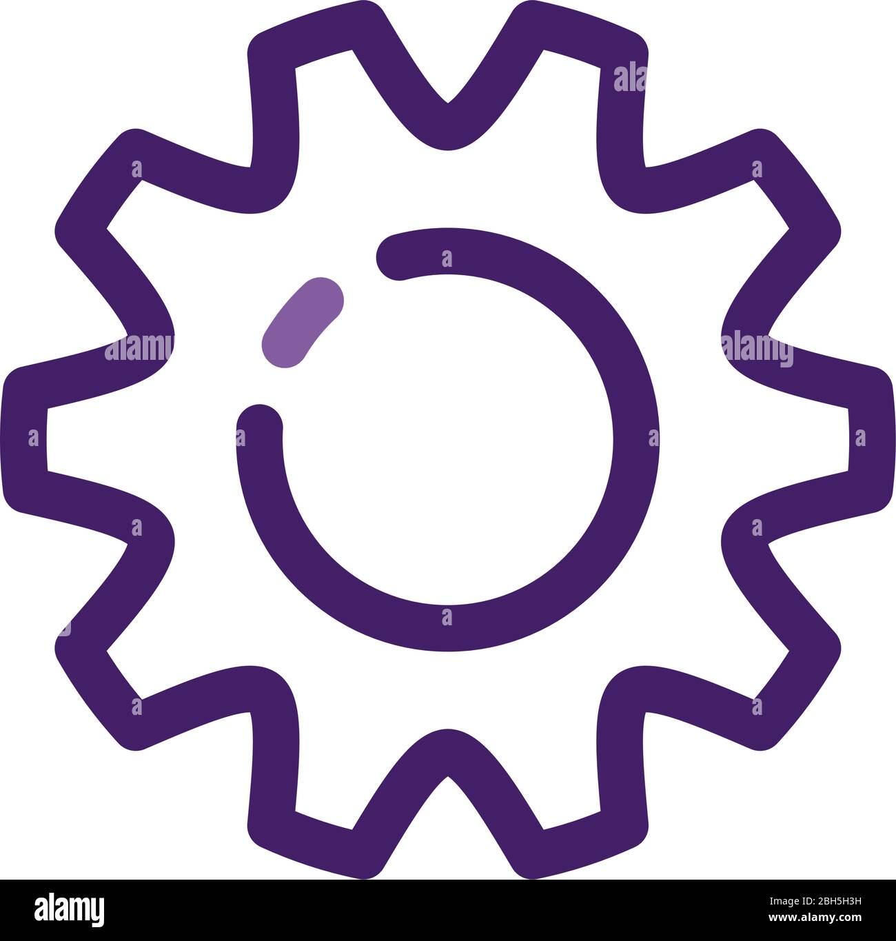 gear settings setup line style icon Stock Vector Image & Art - Alamy