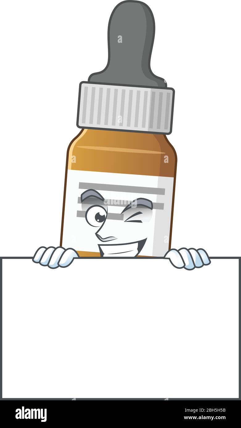 Sneaky red blood cartoon character style hiding behind a board Stock ...