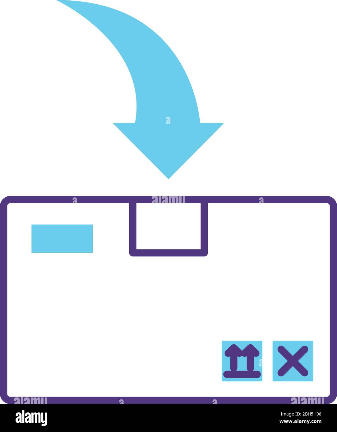 Box with down arrow Cut Out Stock Images & Pictures - Alamy