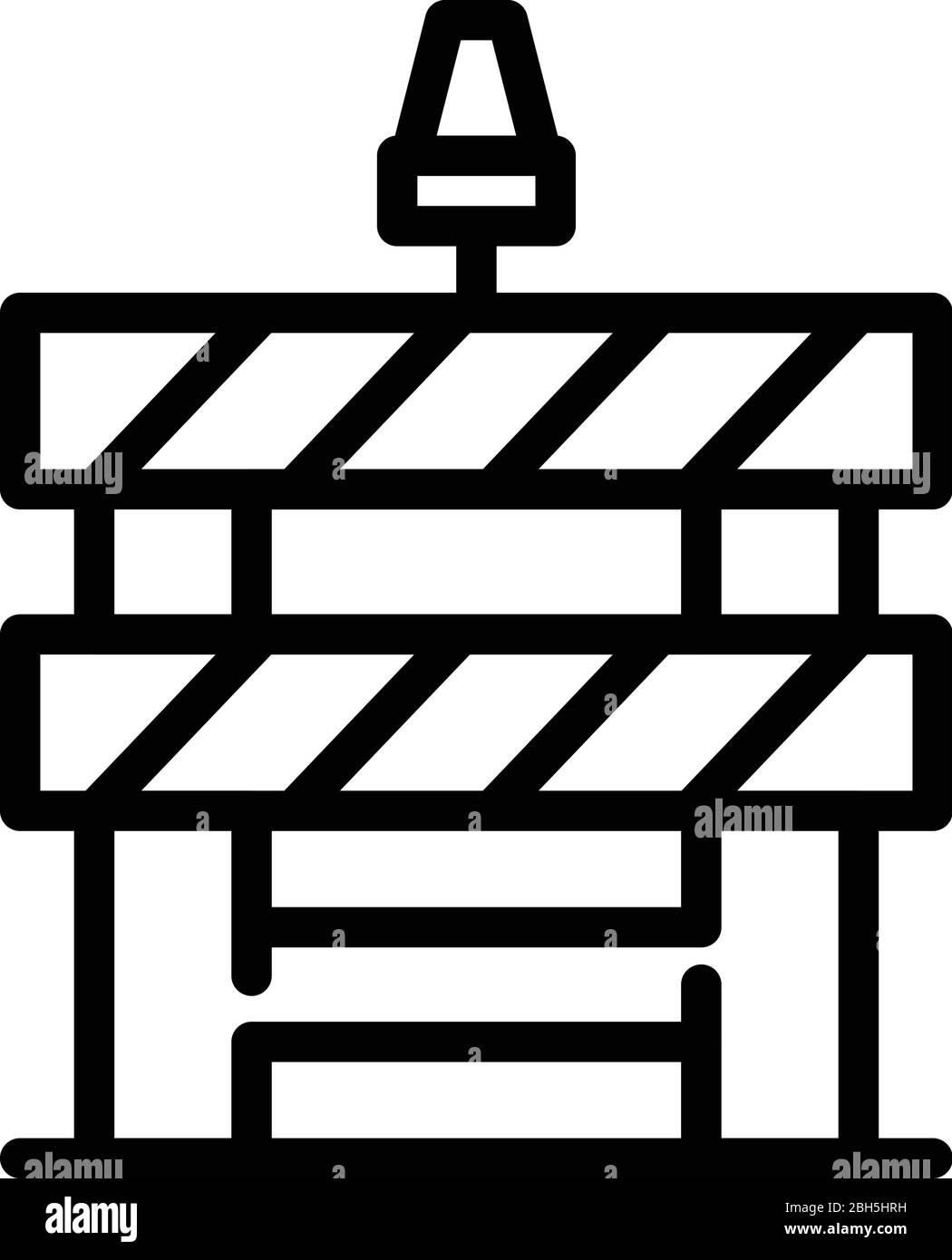 Road block barrier icon, outline style Stock Vector Image & Art - Alamy