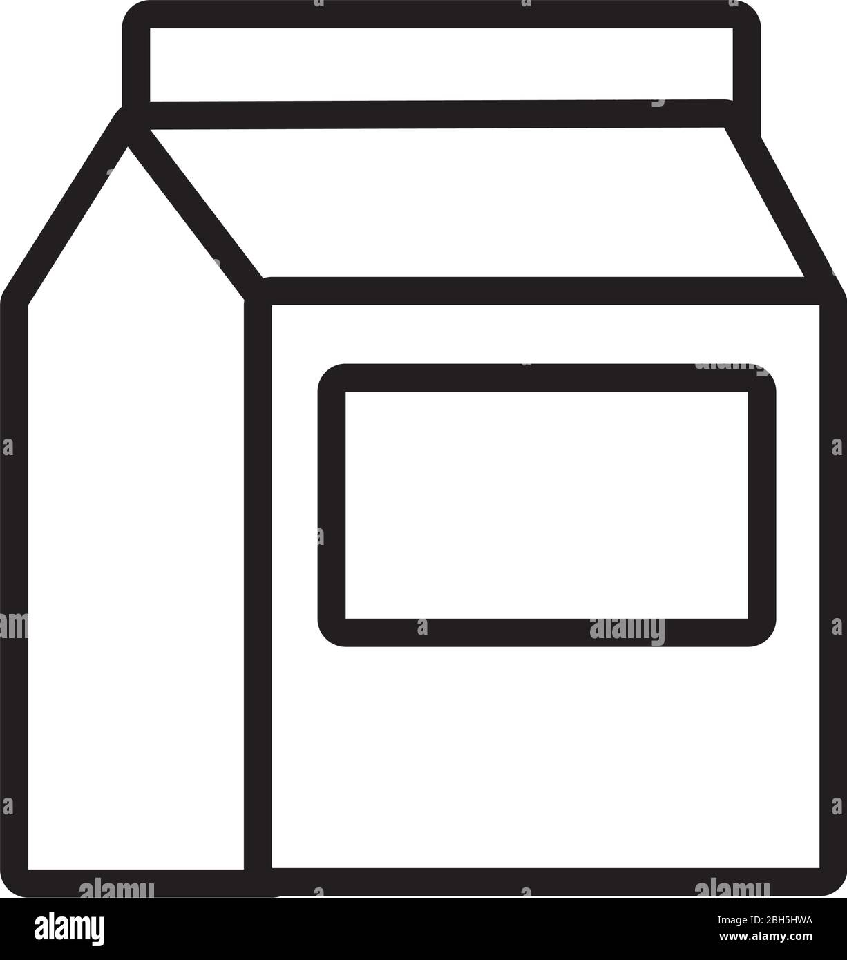 milk box line style Stock Vector Image & Art - Alamy