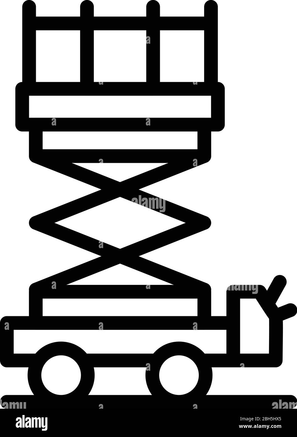 Demolition lift platform icon, outline style Stock Vector Image & Art ...